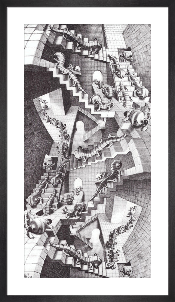 House of Stairs - M.C. Escher Print - Framed Art UK