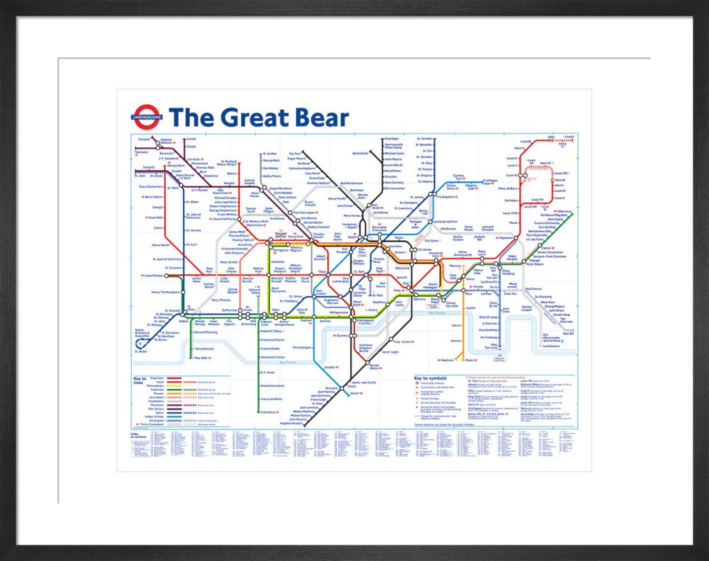 The Great Bear - Simon Patterson Print - Framed Art UK