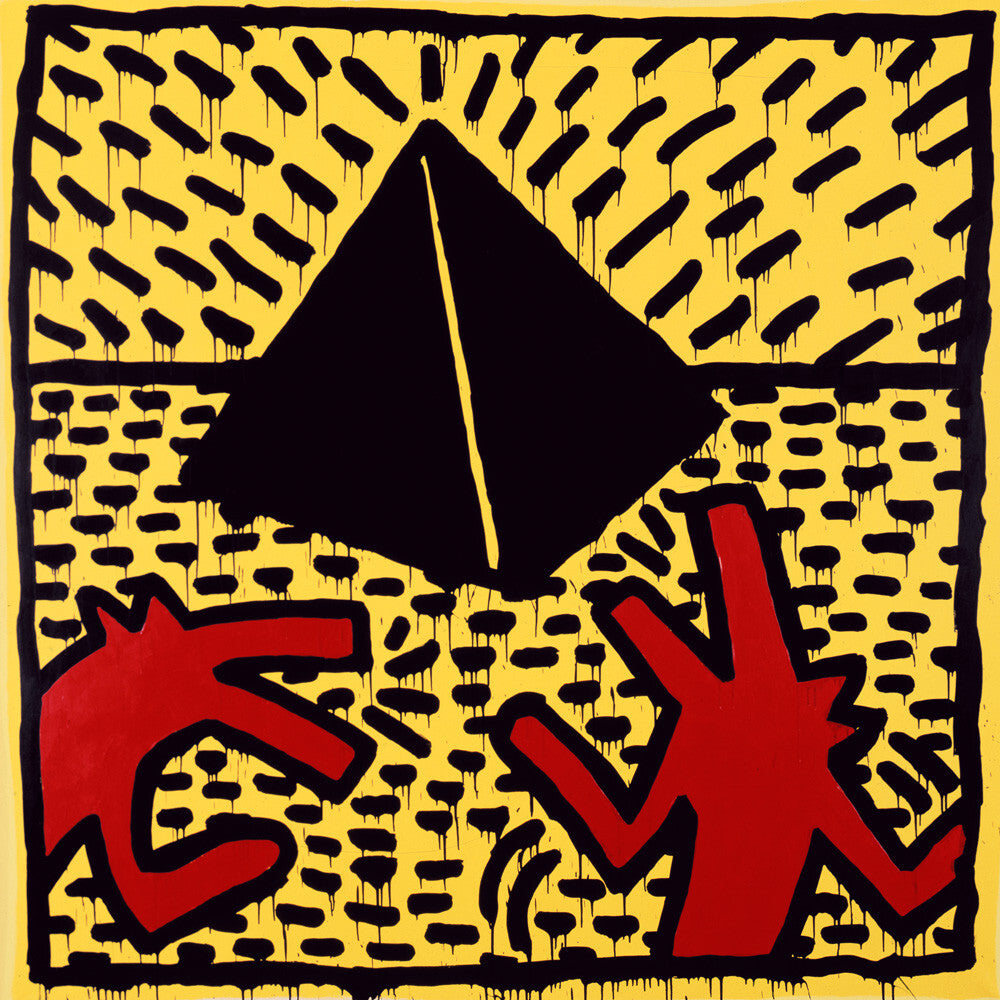 Untitled 1982 (red dogs with pyramid) - Keith Haring Print