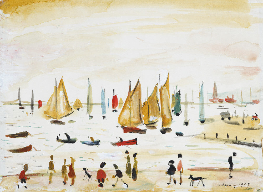 Yachts 1959 - L.S. Lowry Print - Framed Art UK