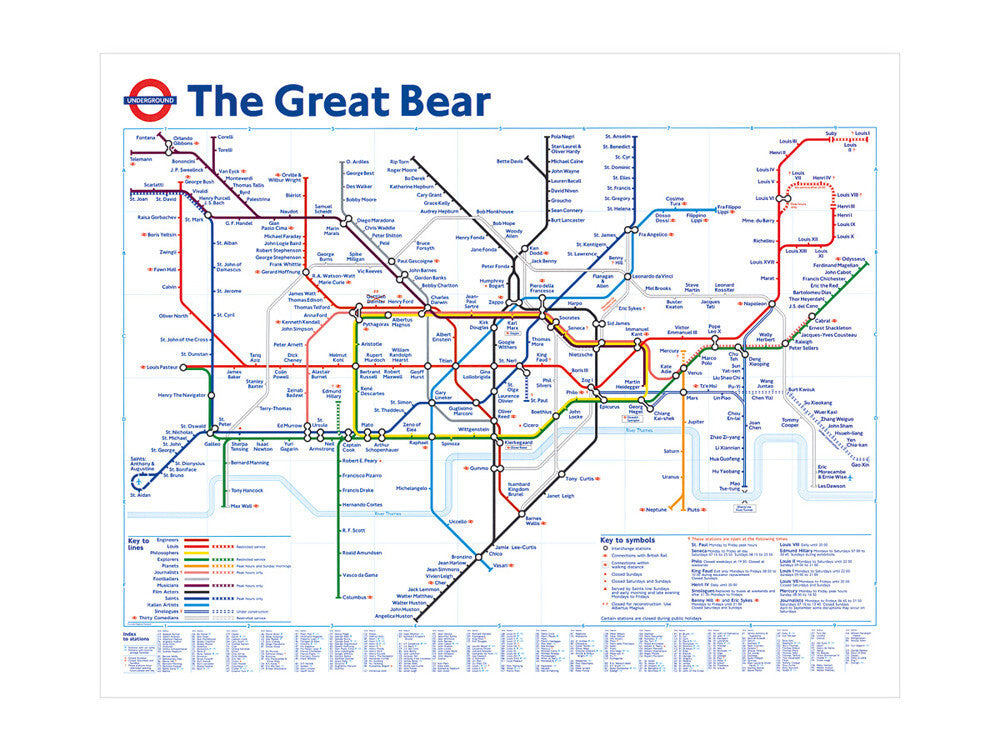 The Great Bear - Simon Patterson Print - Framed Art UK