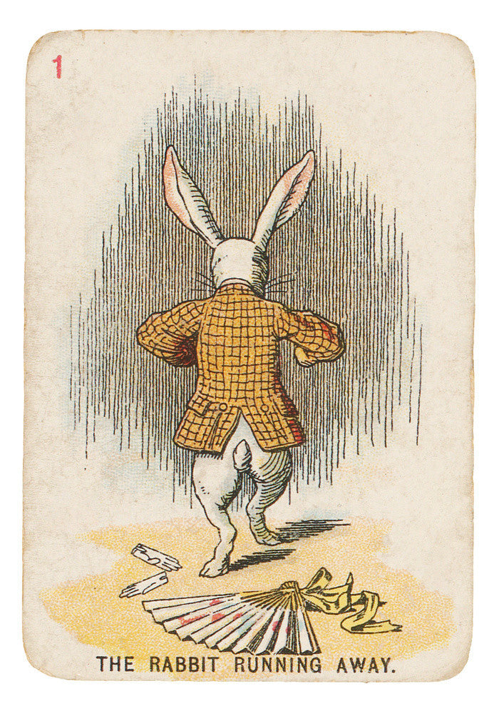 The Rabbit Running Away - Sir John Tenniel Print